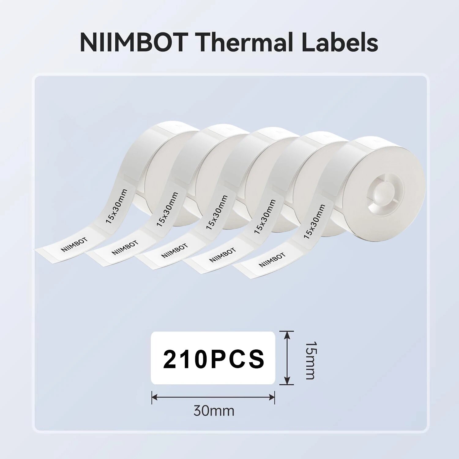 Этикетки Niimbot Thermal 15x30мм, 210шт, 5Roll