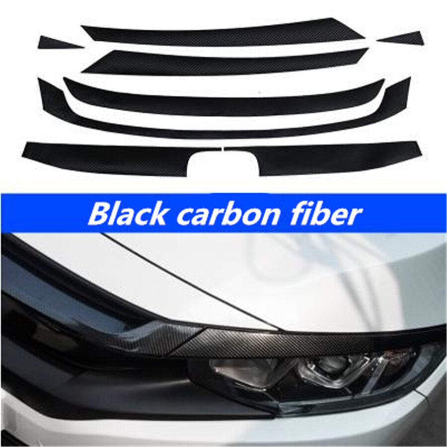 Накладка на переднюю верхнюю решетку бампера, защитная наклейка для Honda Civic 2016-20