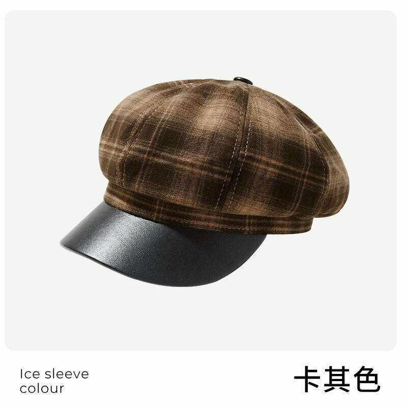 Восьмиугольная шляпа, летний берет-утка, тонкий женский берет с большим обхватом головы, новая передняя шляпа 2024 года