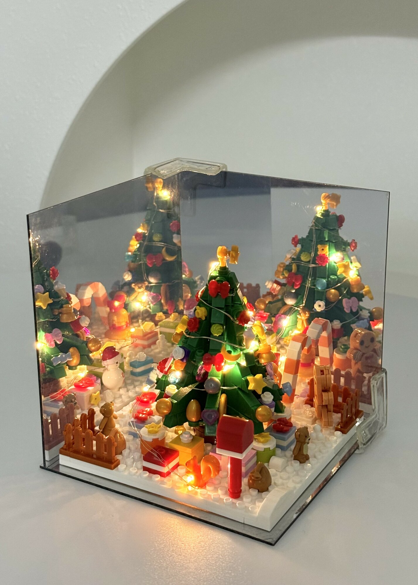 Конструктор 3D Balody Новогодняя Зеркальная Елка в колбе, с LED подсветкой, Эффект бесконечности, 413 деталей - BA21154