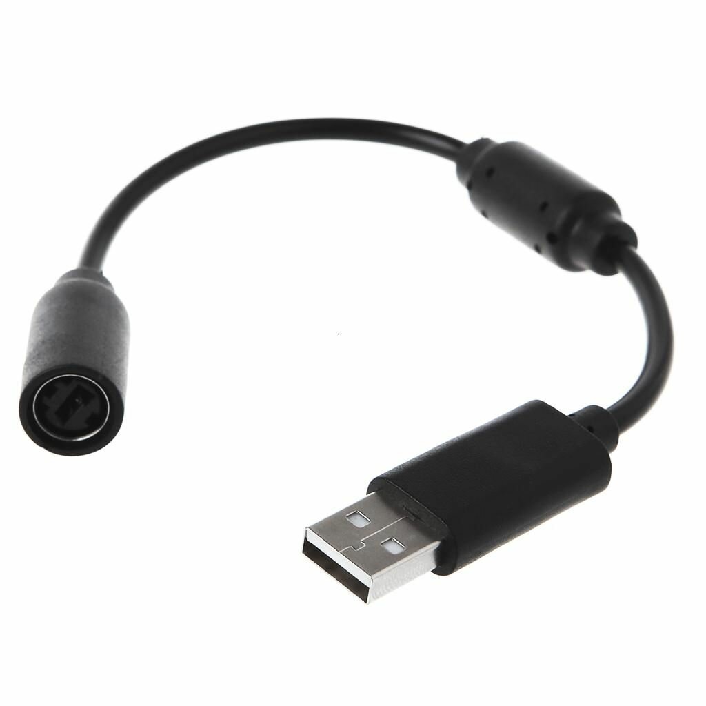 USB кабель с разъёмом и фильтром для геймпада 360, Черный