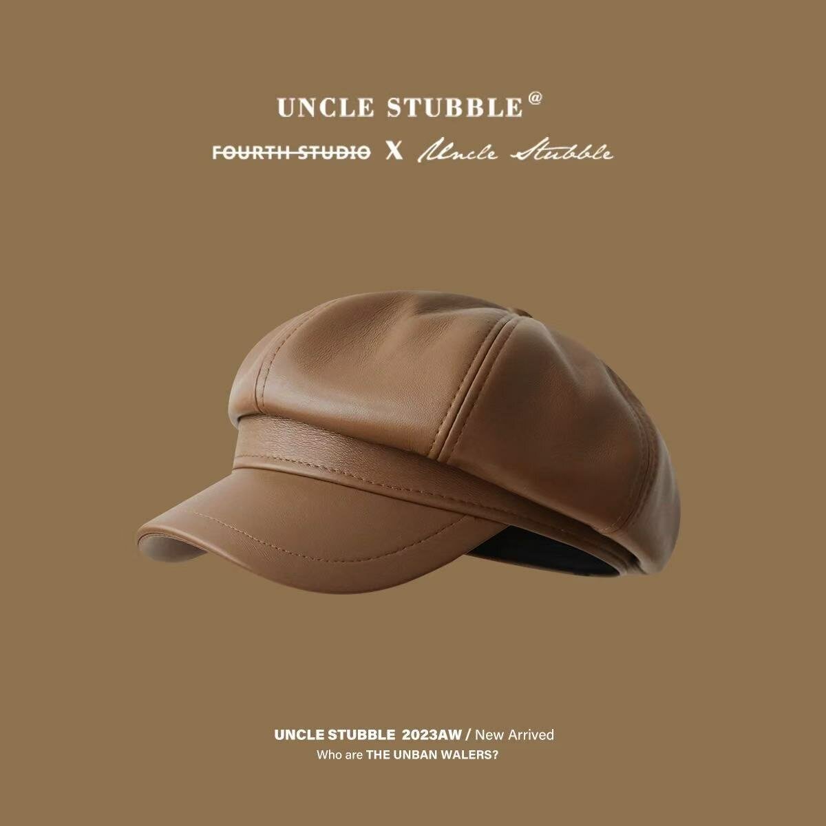 Милый мультяшный кожаный берет с кошачьими ушками, женский осенне-зимний милый крутой стиль, модная модная шляпа художника с художественным лицом, показывающая маленькие облака