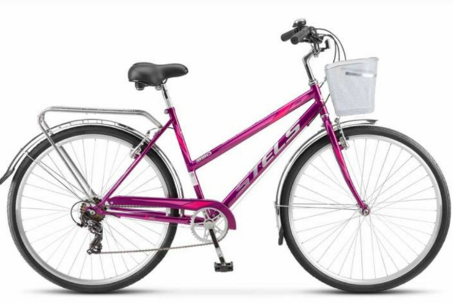 Велосипед 28" STELS Legenda 350 V рама 20", Пурпурный, на рост 165-195см, городской классический дорожный, мужской женский корзинка И насос в комплекте