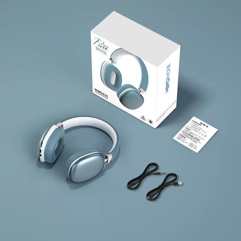 Soyto T10 беспроводные наушники Bluetooth с шумоподавлением, длительным сроком работы, FM-радио, доступны в синем цвете
