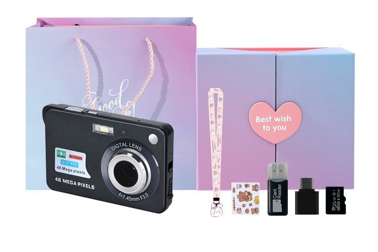 Цифровой фотоаппарат HEY CAT'S DIARY черный, festive gift box set