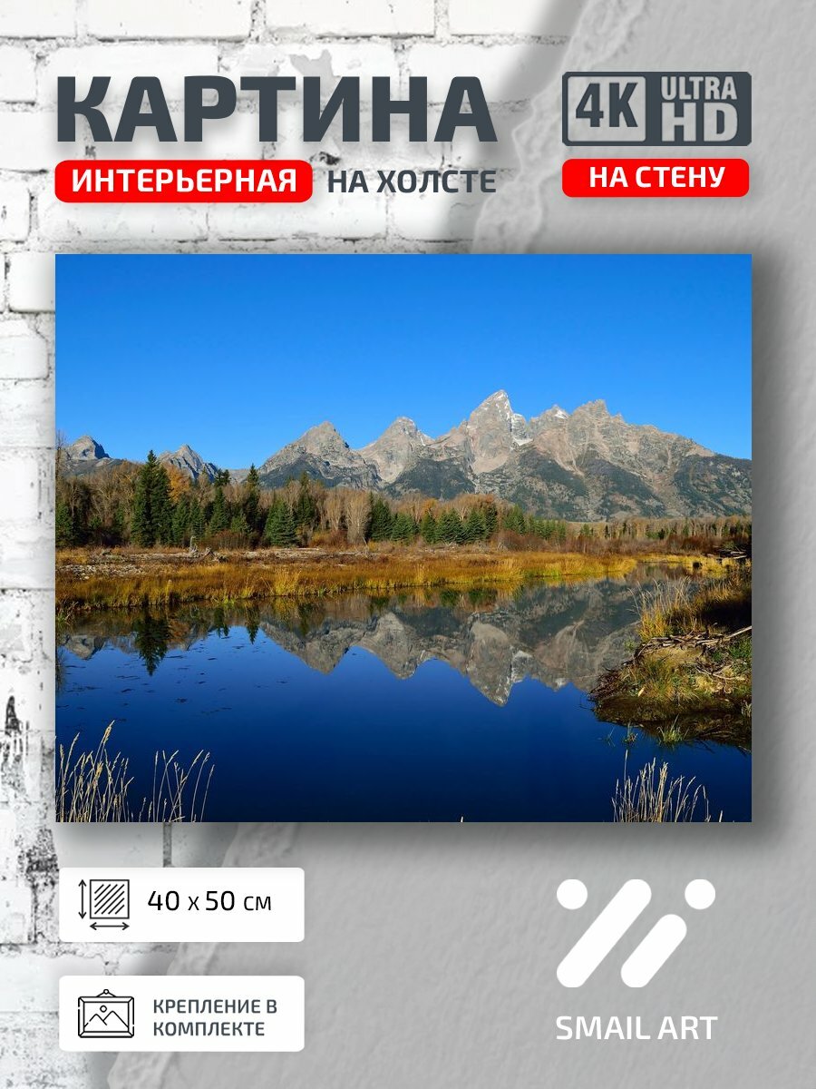 Картина на холсте интерьерная 40 на 50 на стену Деревья Landscape для спальни пейзаж декор