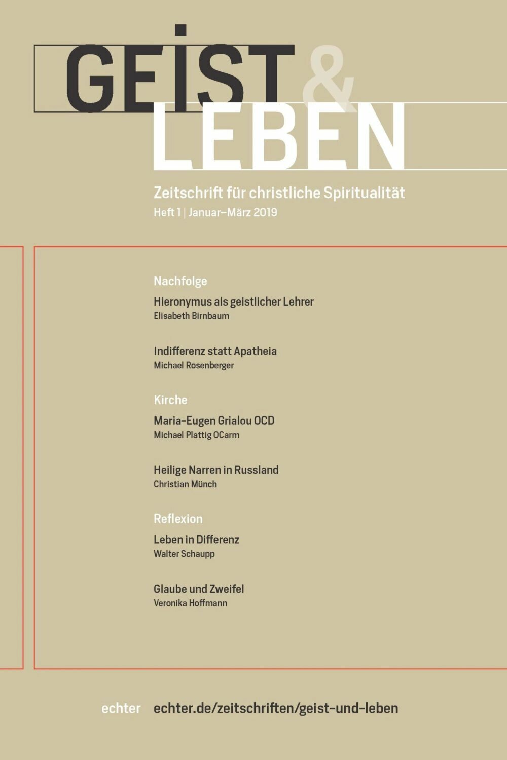 Geist & Leben 1/2019 [Цифровая книга]