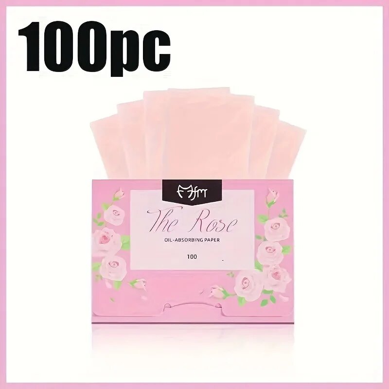 Матирующие салфетки для лица 100PC-Pink