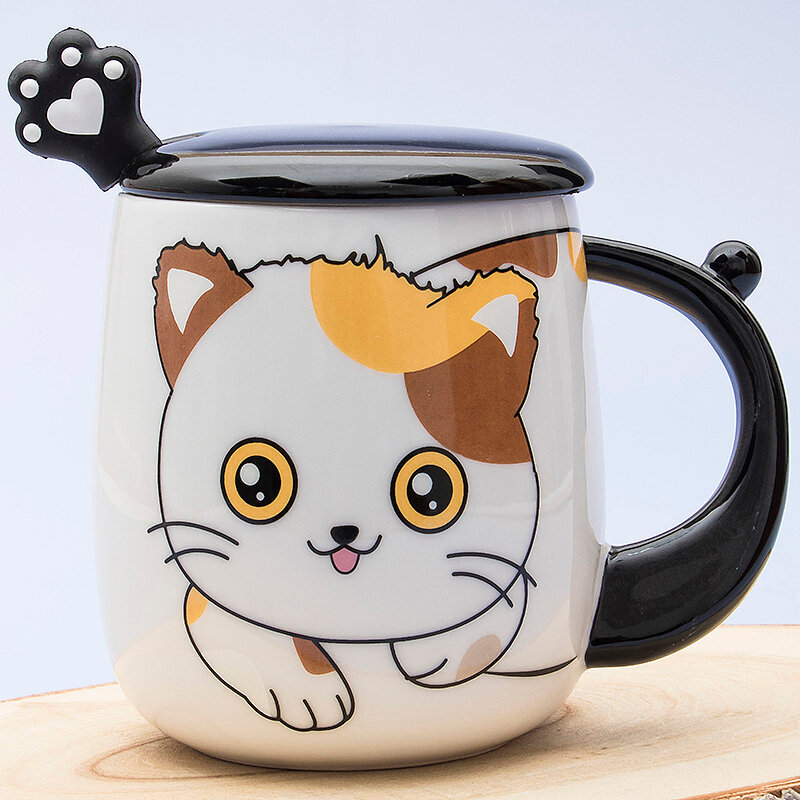 Кружка с крышкой Лапочка кот