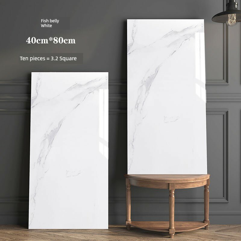 Самоклеящаяся обои Pearl White 40x80 см, 10 листов, 3.2 кв. м, ванная комната, кухня, водостойкие, имитация плитки