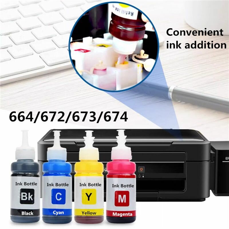 EPSON 672 673 чернила, применя L200 L210 L300 L350 L355 L550 Принтер.