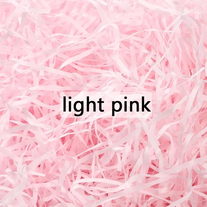 Красочная мятая бумага из рафии 50г Розовый, 50g, Light pink