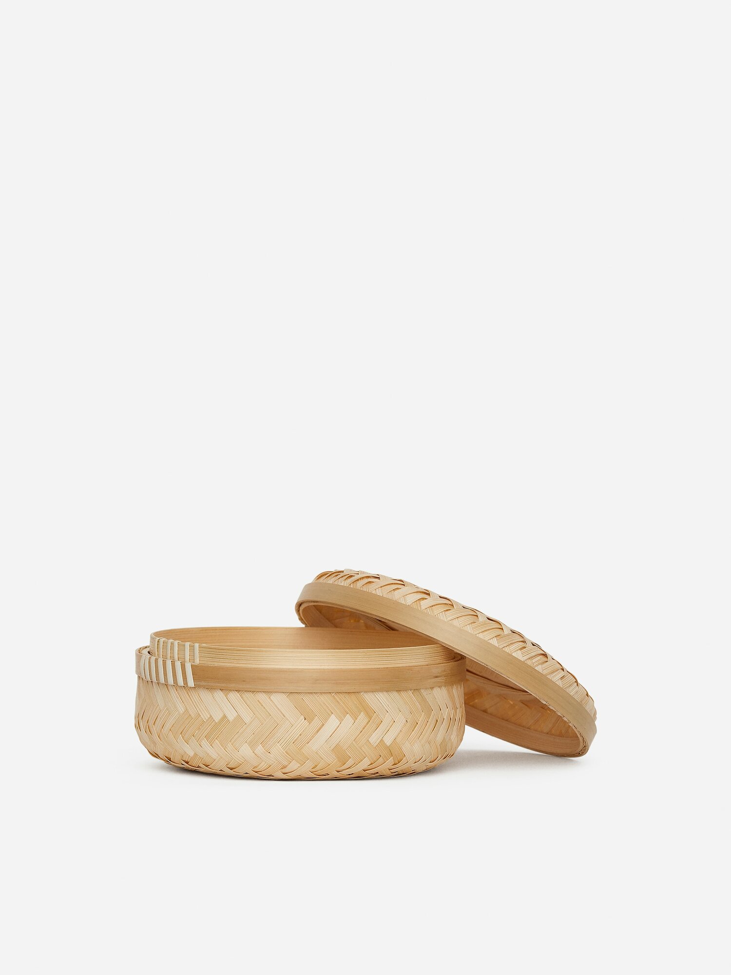 Корзина круглая для хранения ARKET из бамбука, 16 см, цвет бежевый