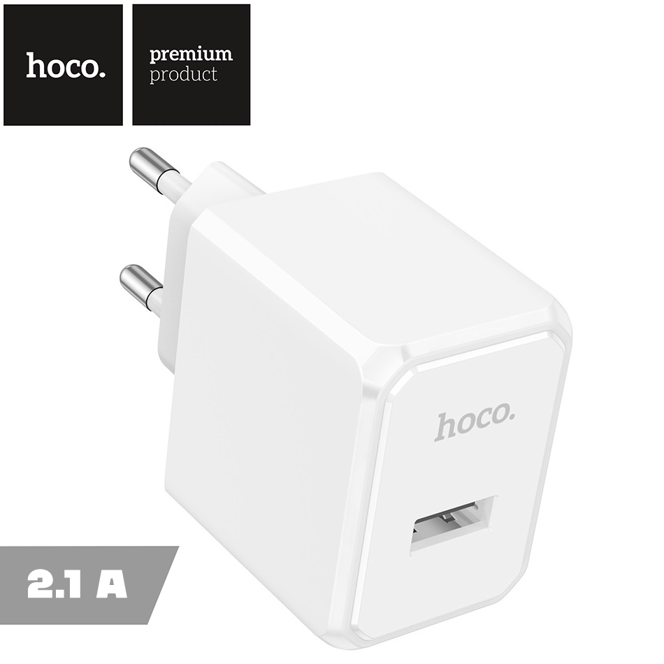 Сетевое зарядное устройство HOCO CS11A 2.1A, USB-A, белый