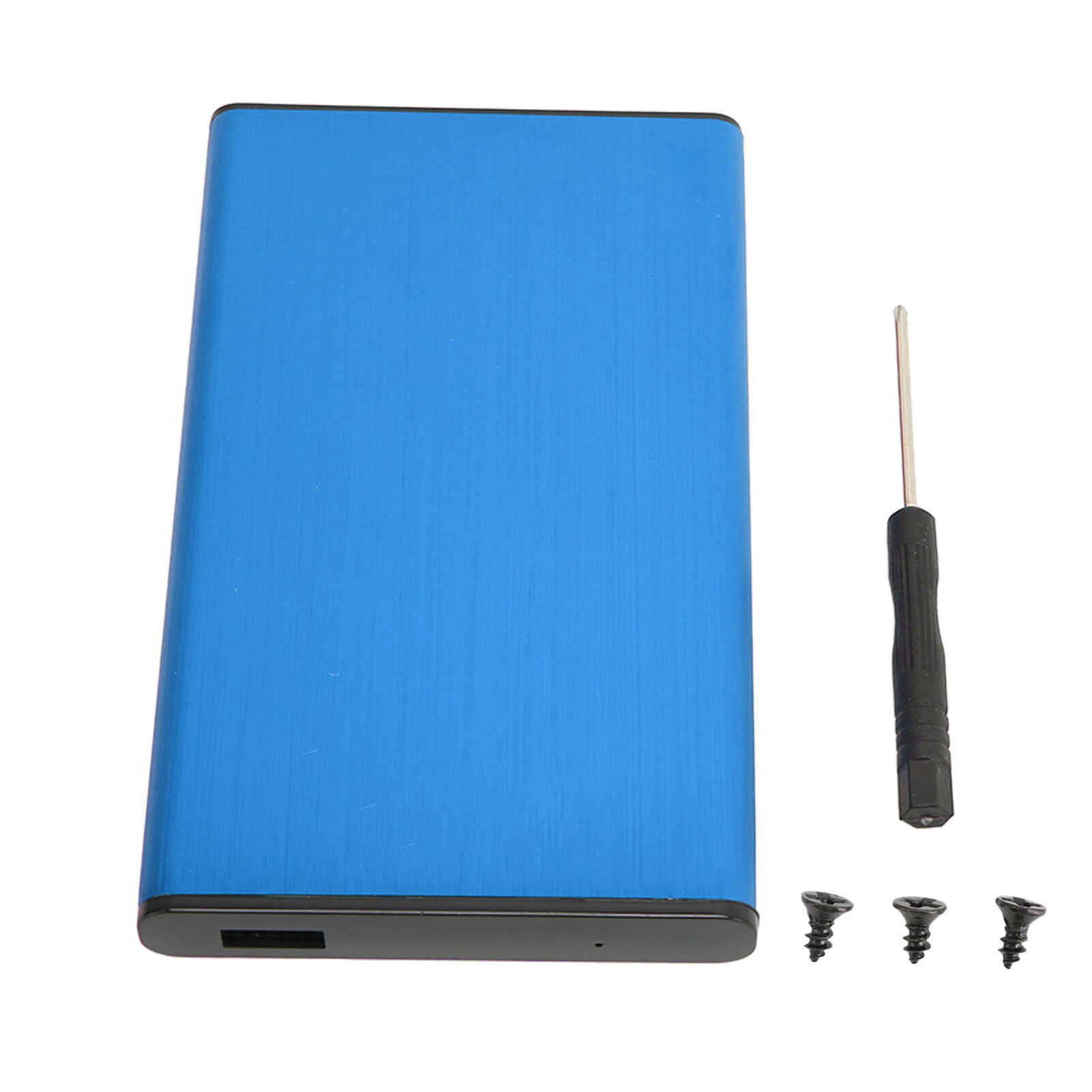 Корпус для 2,5-дюймового жесткого диска USB 3.0 SATA из алюминиевого сплава, портативный внешний жесткий диск синего цвета, совместим с ноутбуком и настольным компьютером.