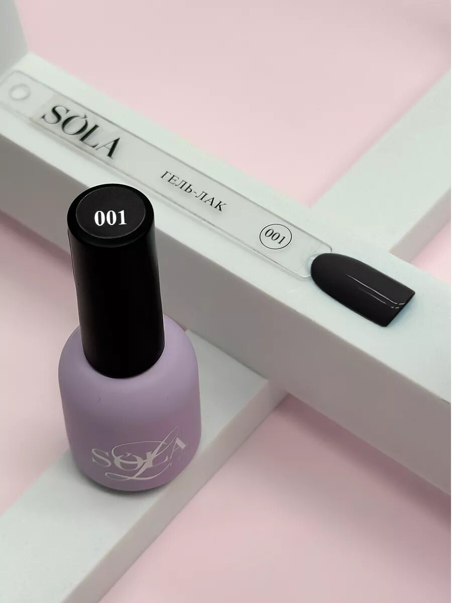 Гель лак черный №001