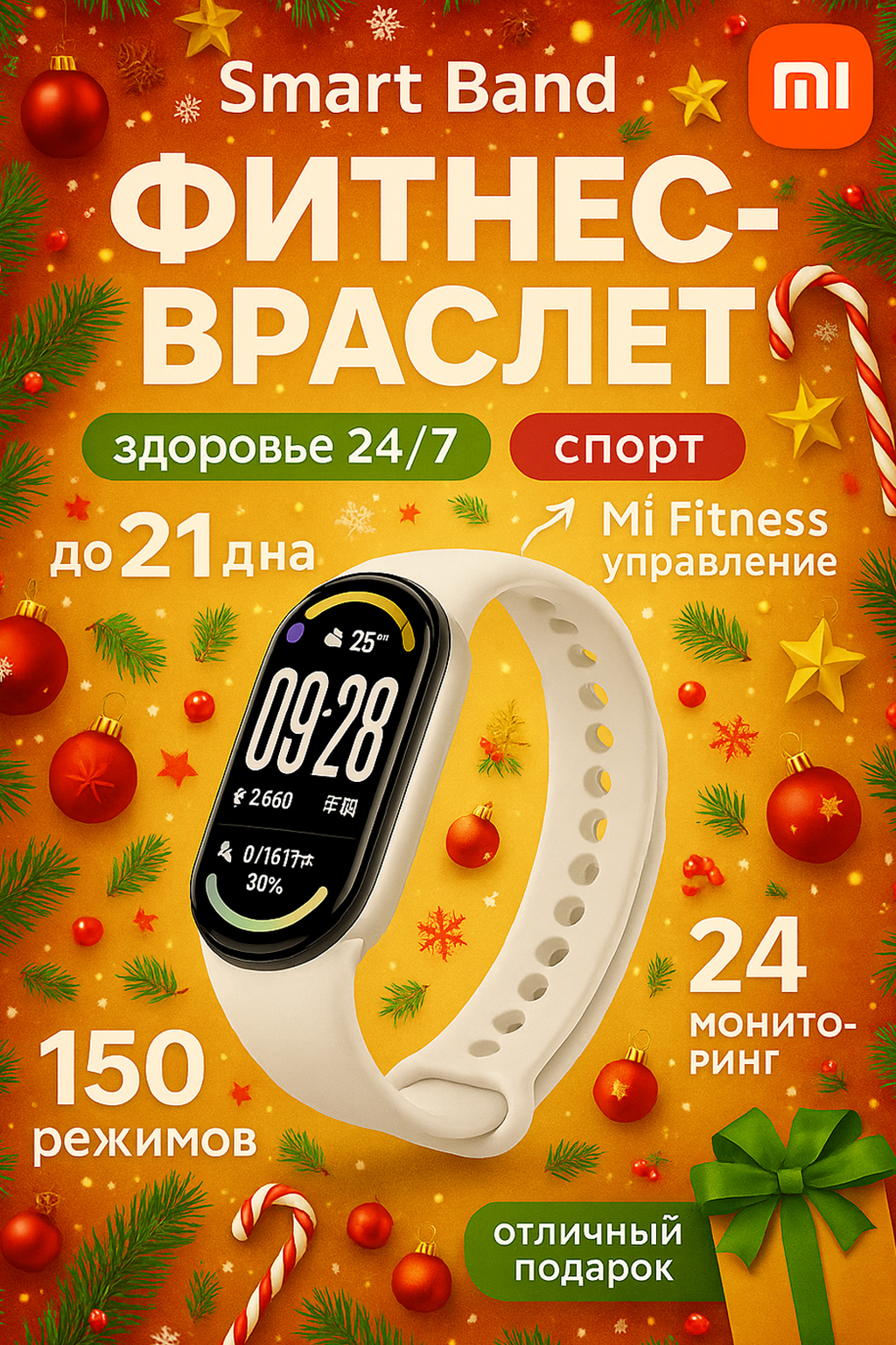 Фитнес-браслет Xiaomi Smart Band 10 Glacier Silver