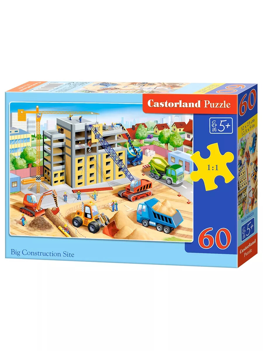 Castorland Пазлы Большая стройка 60 деталей MIDI 6223/B5-066230 с 5 лет