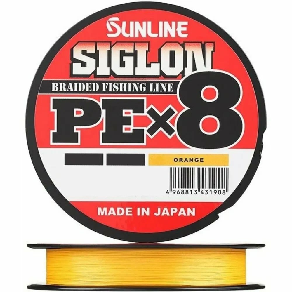 Шнур плетеный Sunline SIGLON PE×8 300M(Orange) #5/80LB