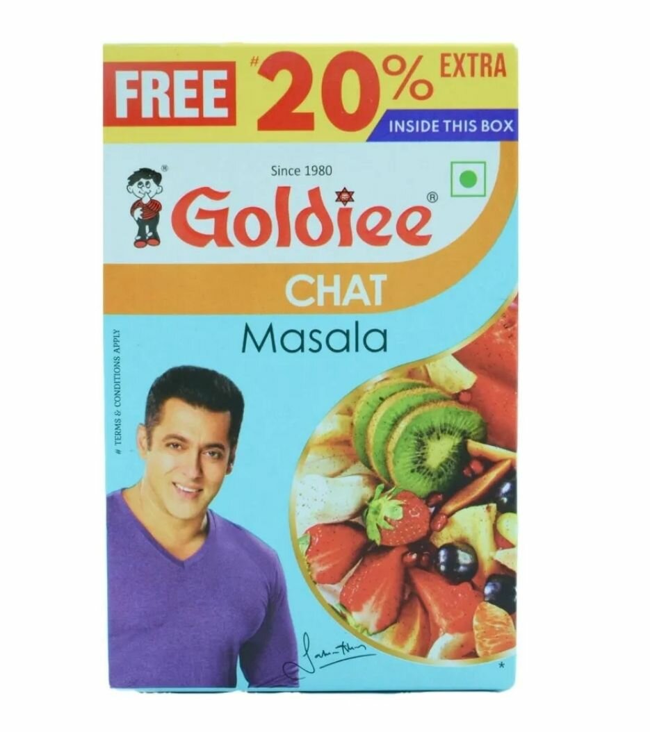2шт. Chat Masala Goldiee / Специи для салата салата. Чат масала. 120гр. Индия.