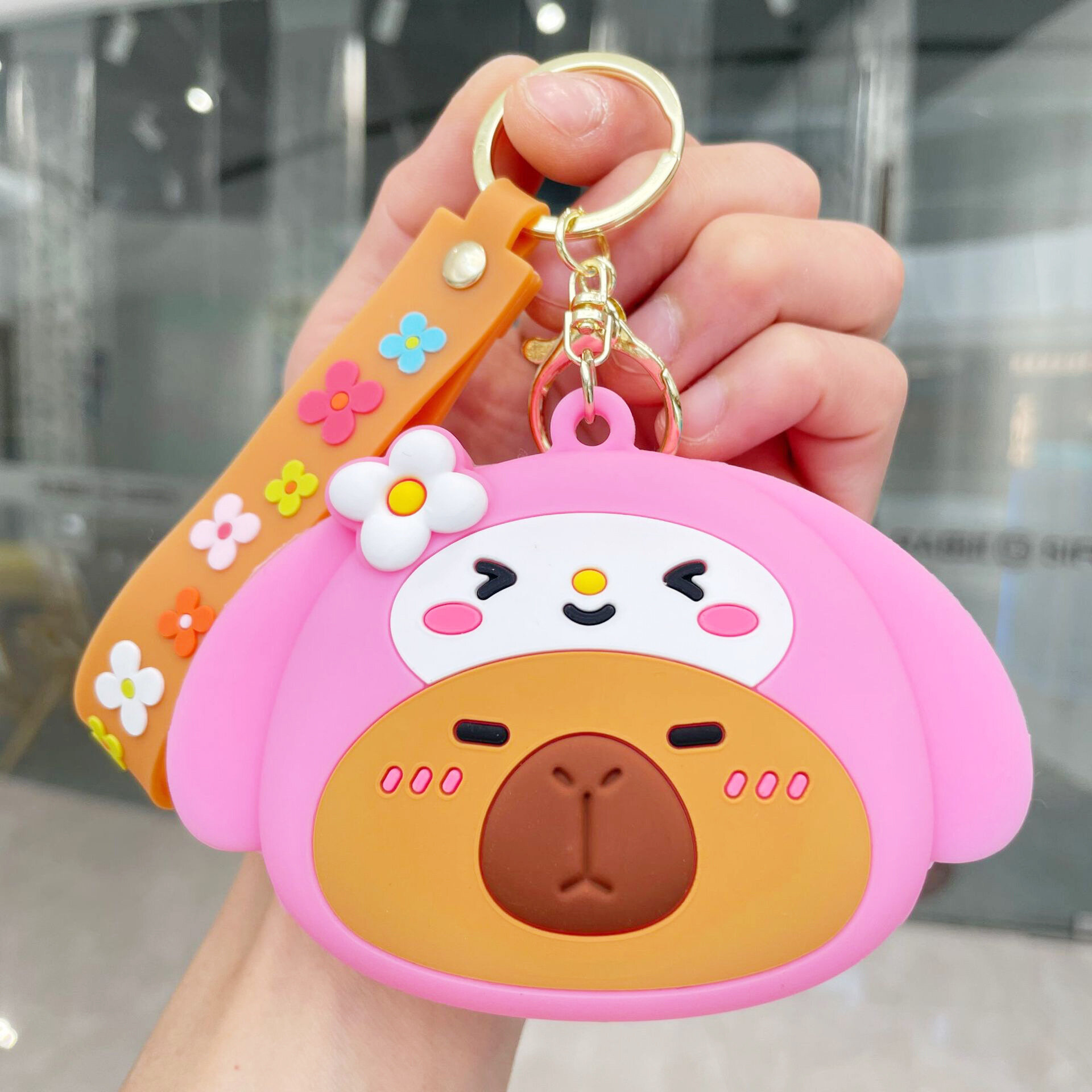 Брелок-кошелек Sanrio с мультяшным рисунком, мягкая резиновая подвеска, кошелек для монет в виде кардигана, My Melody