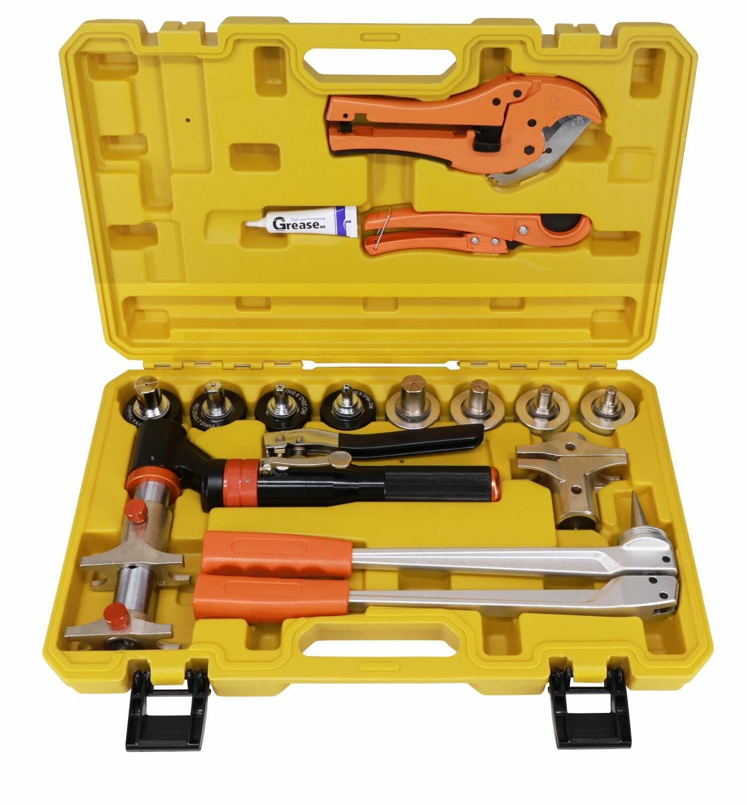 Комплект пресс-инструмента для PEX труб и аксиальных фитингов MEX-1632