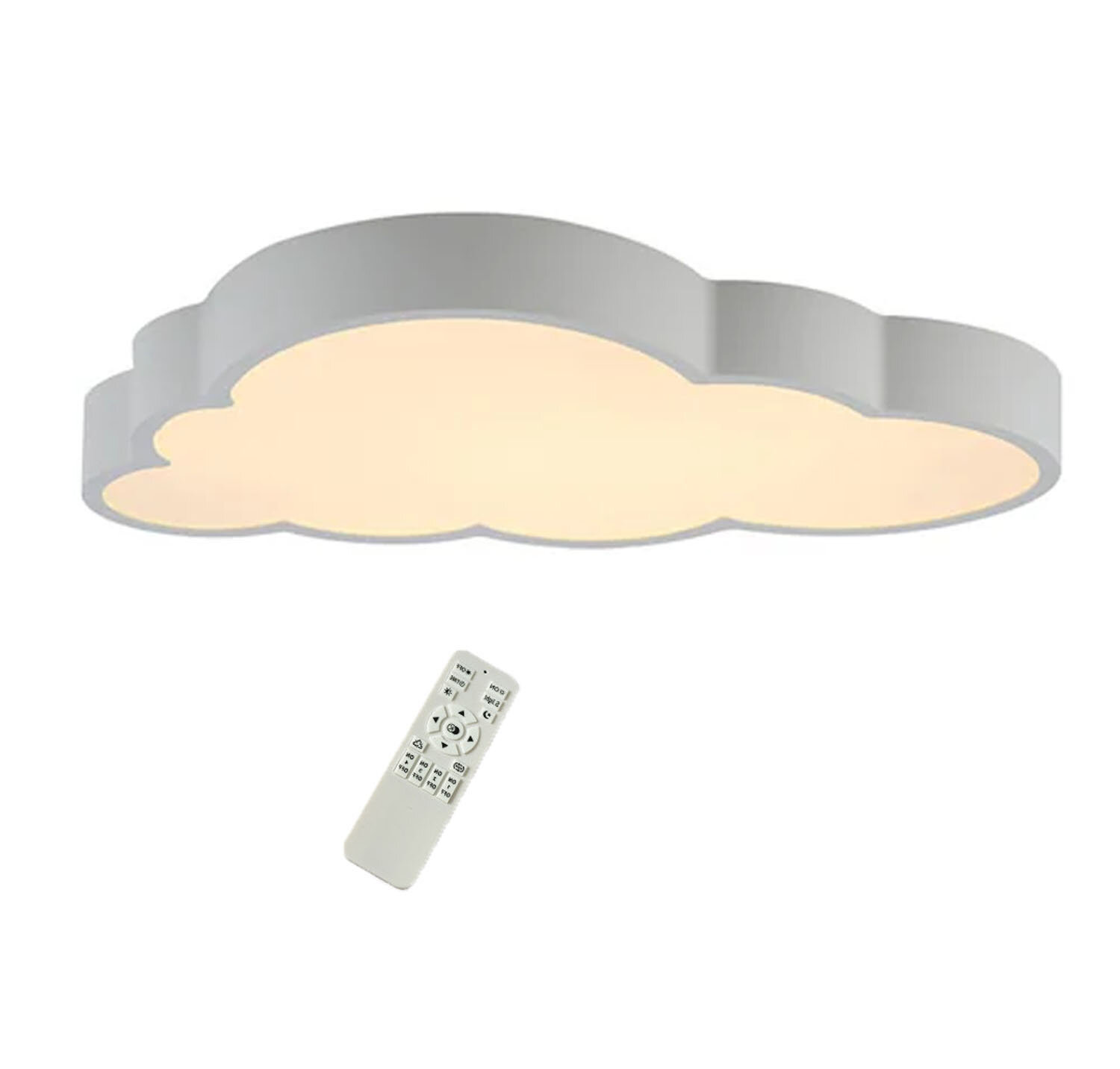 Люстра потолочная в форме облака для мальчиков и девочек, suitable for спальни и гостиные, с бесконтактной регулировкой яркости и пультом управления, размер 50см x 30см x 5см, RGB, в комплект входят 1шт люстра и 1шт пульт управления