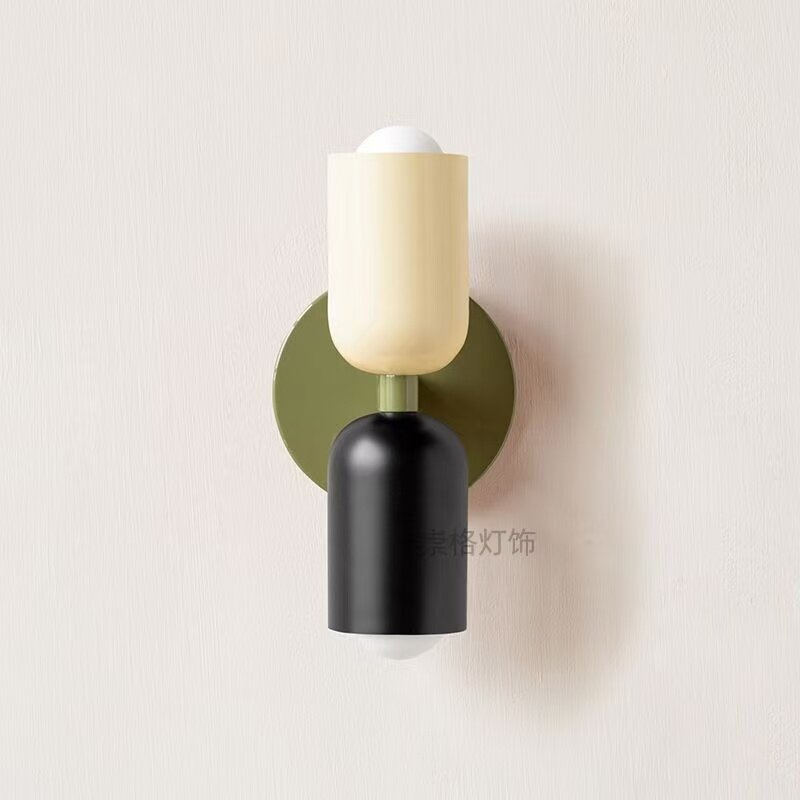 Кремовый настенный светильник в стиле ретро с современным креативным дизайном для прикроватной тумбочки