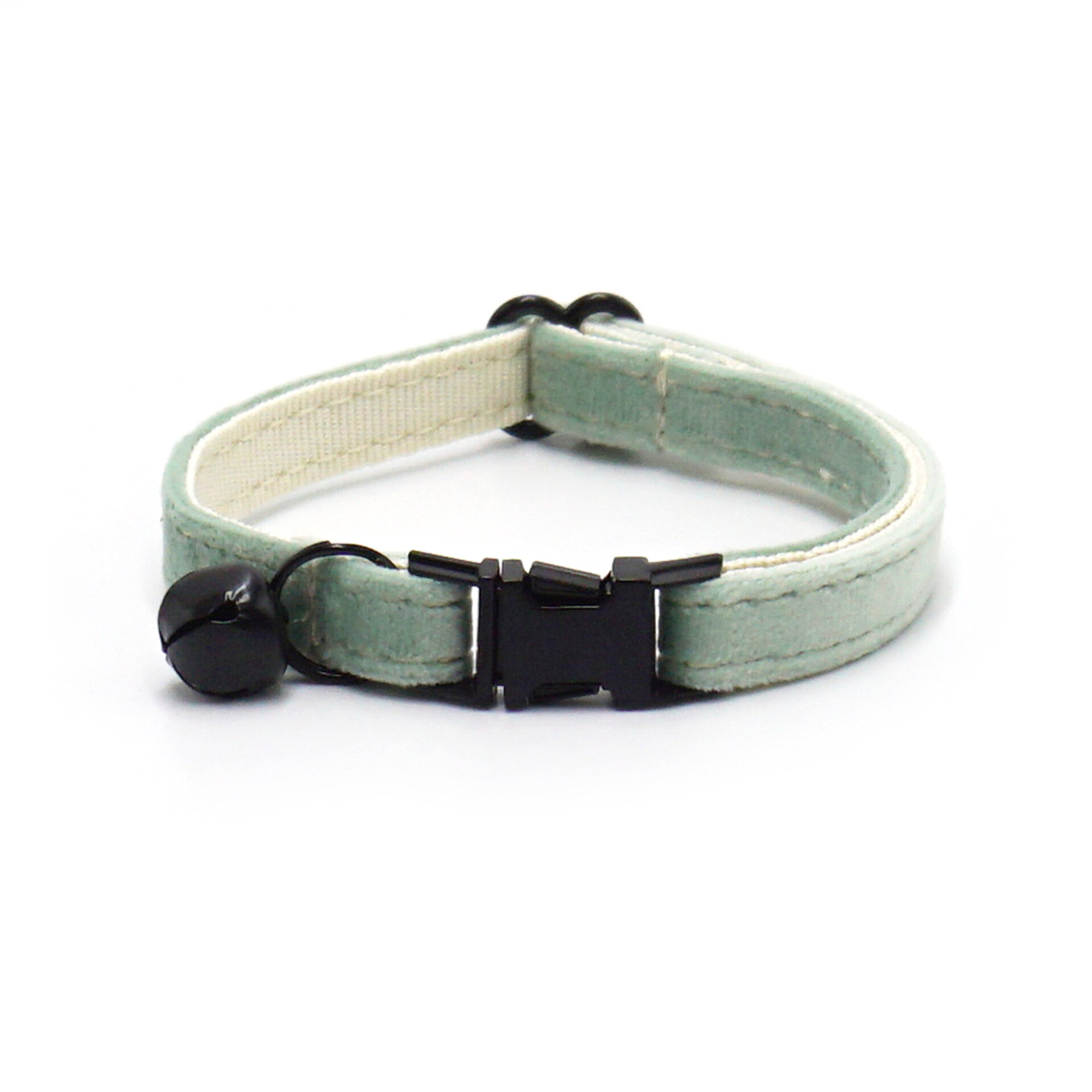 Трансграничные товары для домашних животных Белый чай бархатный Милый Колокольчик кошачий ошейник Регулируемый ошейник