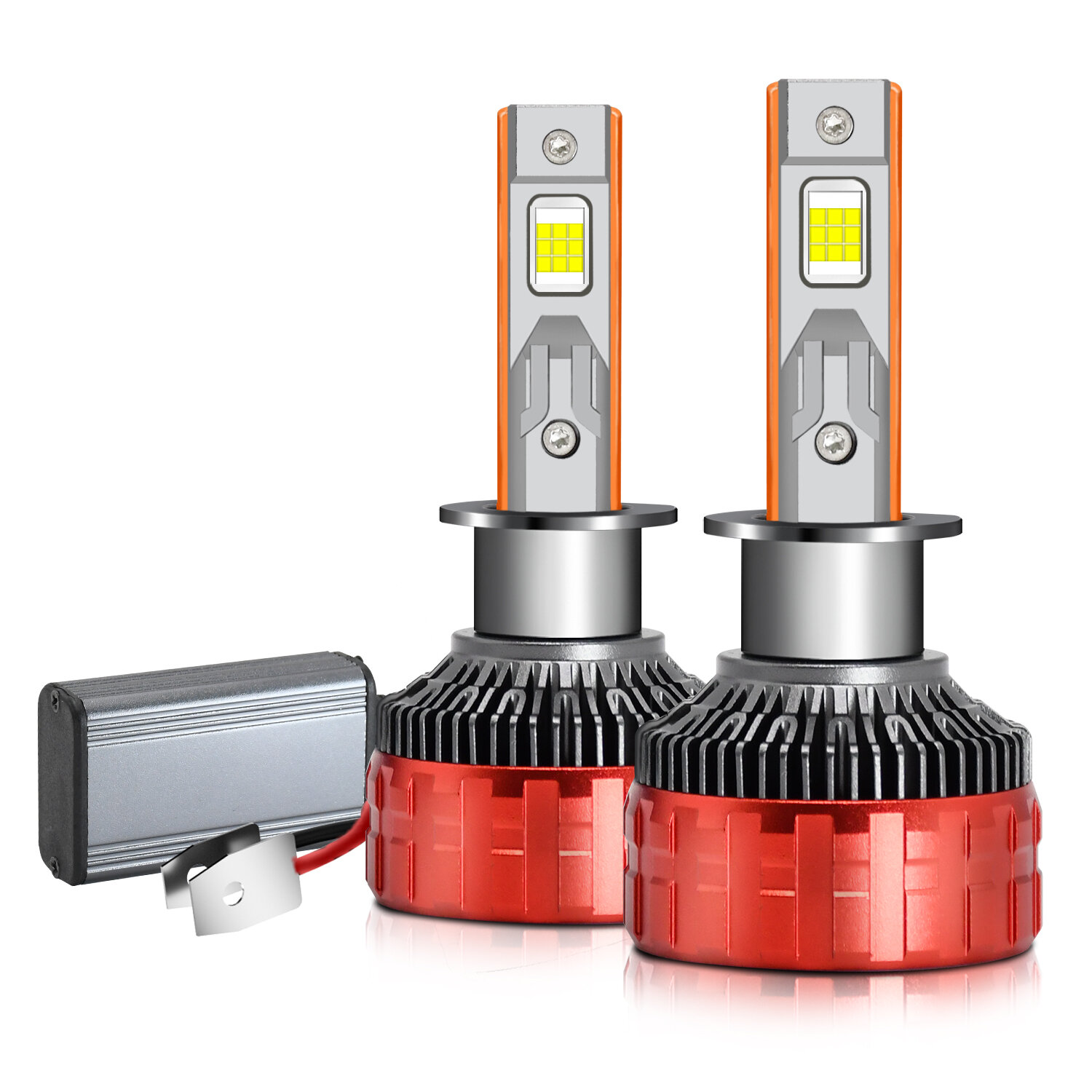 Светодиодные фары для автомобиля IP68 водонепроницаемые 100W светодиодные фары 6000K 22000LM 9005 9006 H1 H4 H7 H11 10-32V светодиодные фары, A15 H1 2 шт.