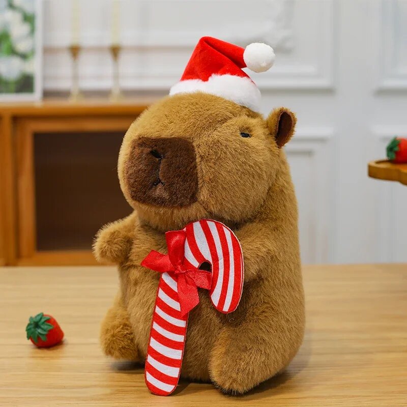 25cm Capybara Plush Simulation Capibara Anime Fluffty Toy Plant Stuffed Doll Holidays Props Decorative Throw Pillow for Kids