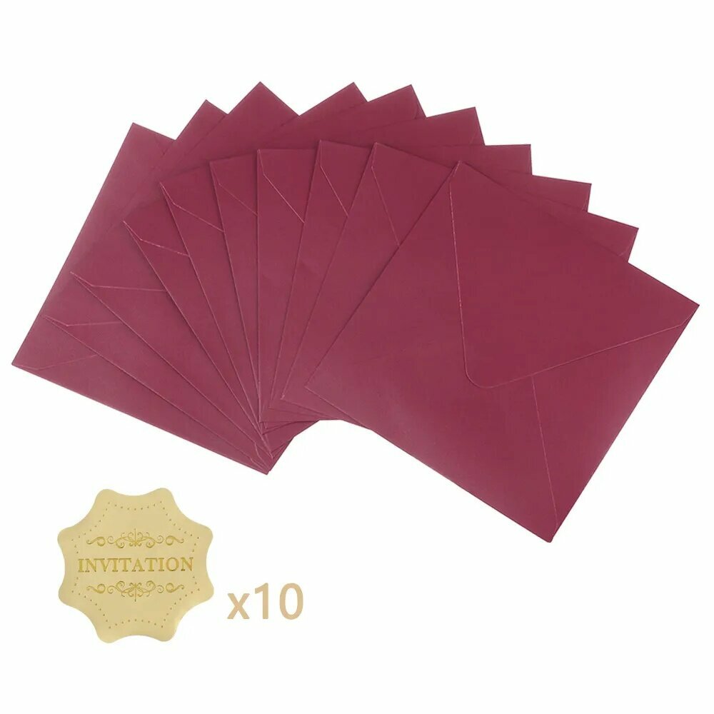 10 PCS/lot Квадратные бумажные конверты