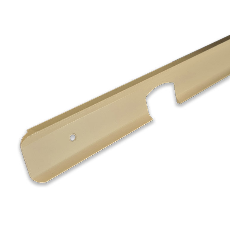 Угловая соединит бежевая планка для ширины 60 СМ для столешницы дсп толщиной 38 мм из алюминия, универсальная (лев/прав)