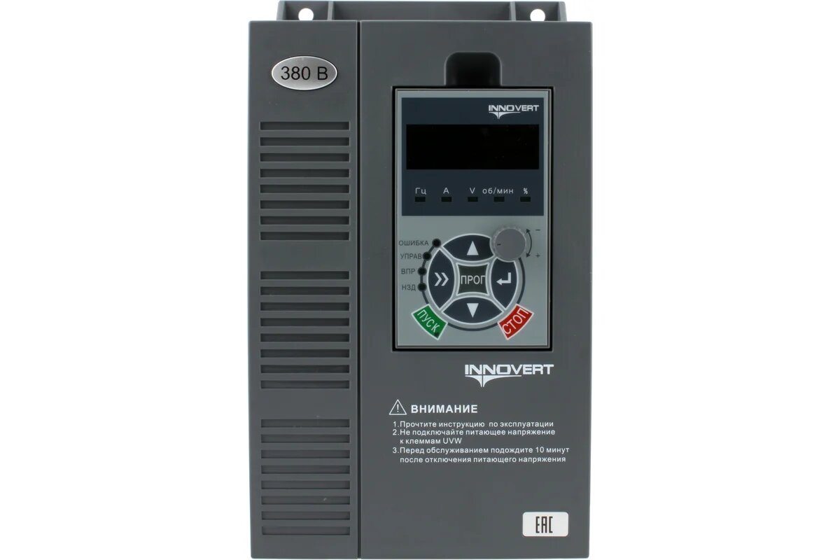 INNOVERT Преобразователь частоты векторный ITD552U43B3 (5,5 кВтx380 В), выходной ток 13 А ITD552U43B3_0301