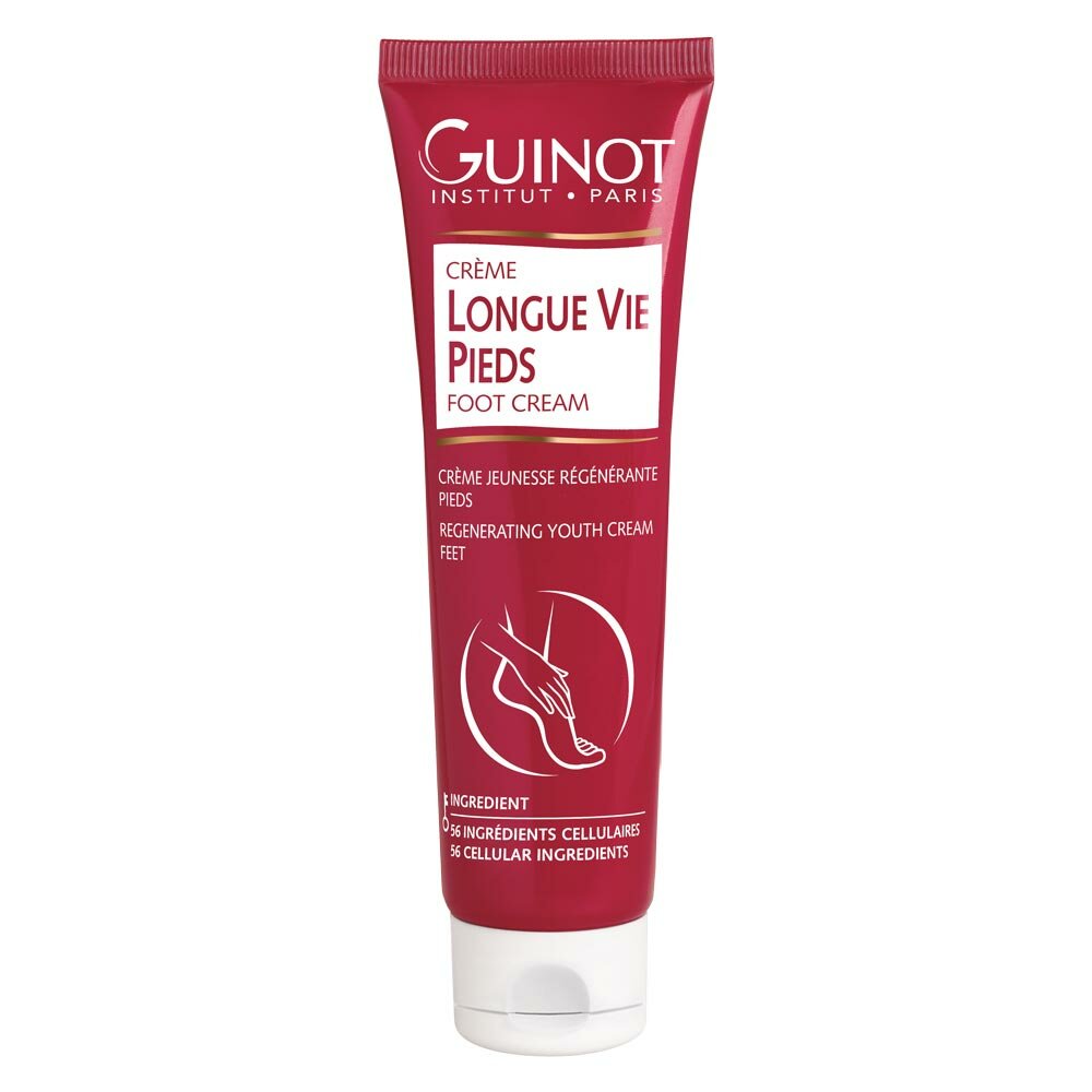 Guinot Creme Longue Vie Pieds, 125 ml - Омолаживающий питательный крем для ног с 56 активными компонентами, 125 мл