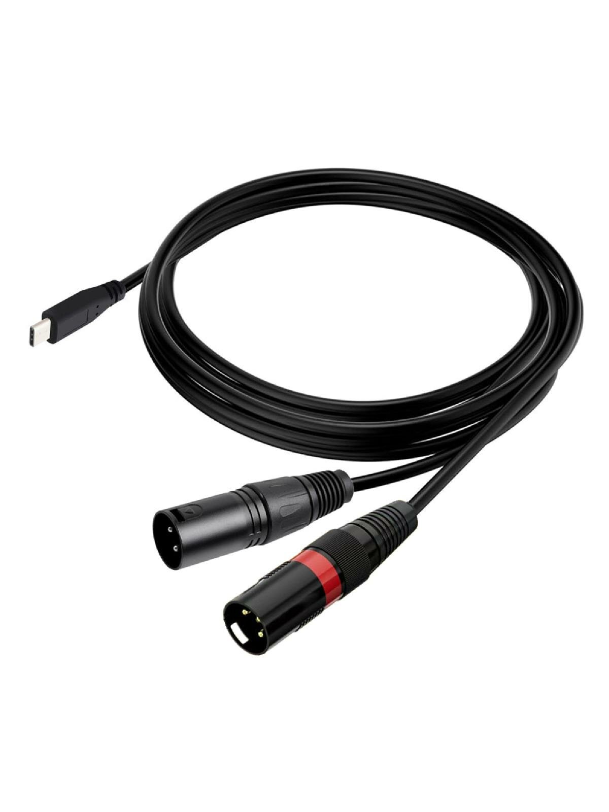 Штекерный аудиокабель Type C к 2XLR для подключения аудиосистемы Hifi