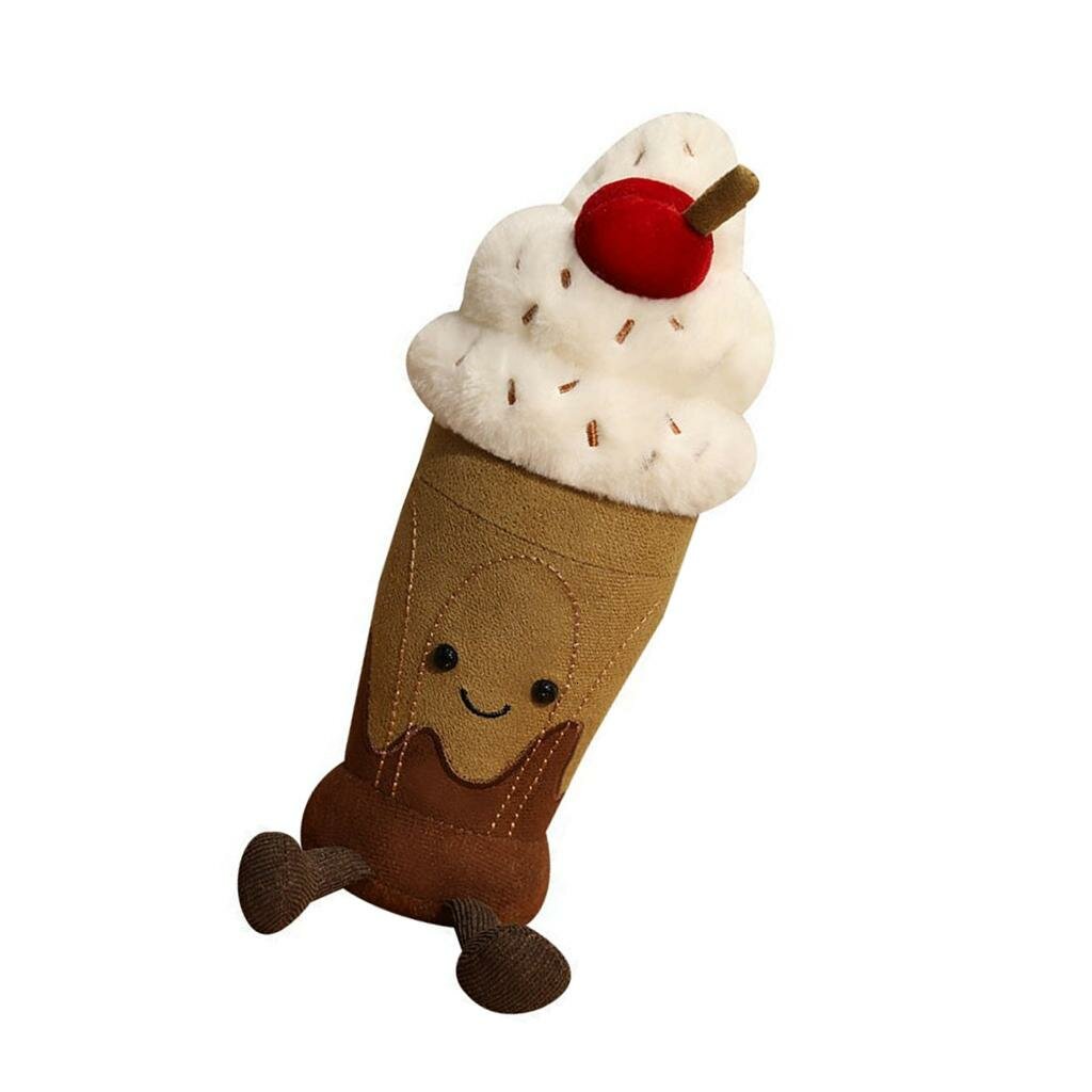 Плюшевая подушка-кукла в виде молока для детской комнаты, - Чашка чая с молоком