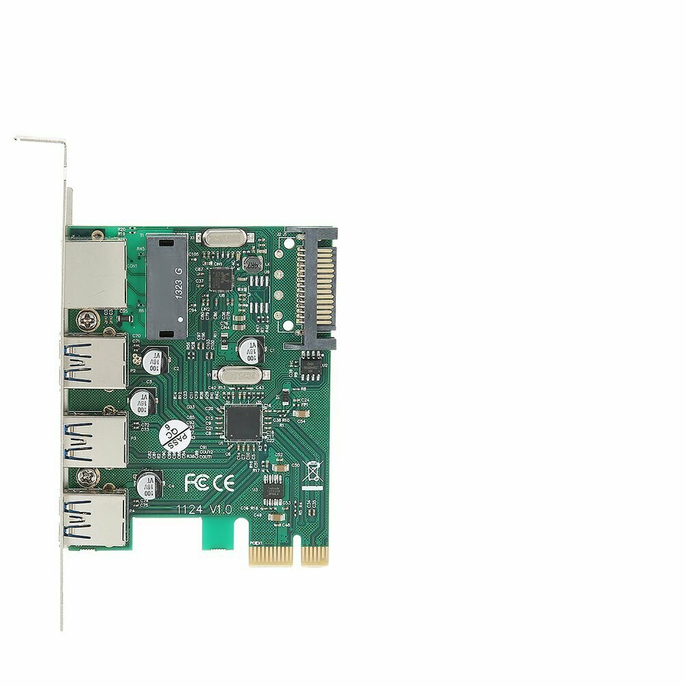 Сетевой адаптер расширения PCI-E ST610 Ultra High Speed USB 3.0 с портом Giga RJ45 Ethernet для настольного ПК