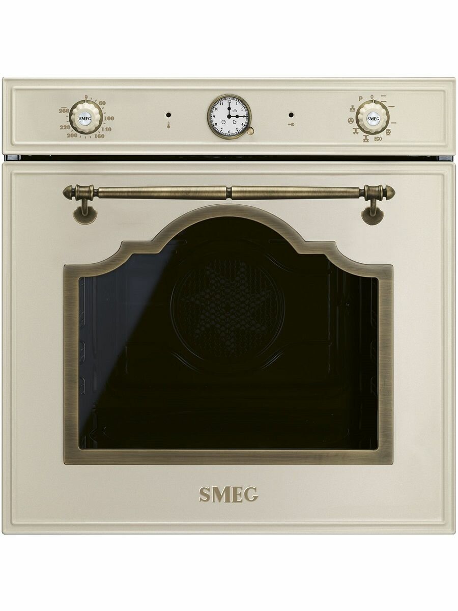 Встраиваемый духовой шкаф SMEG SFP67C1TPO, крем/латунь