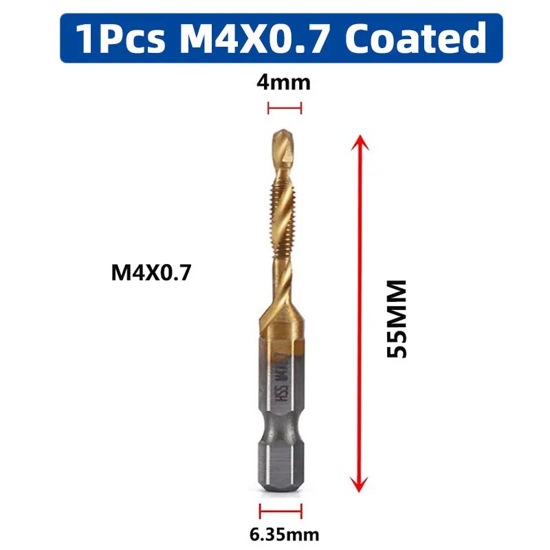 М4x0.7 Coated HSS-M35 Tap