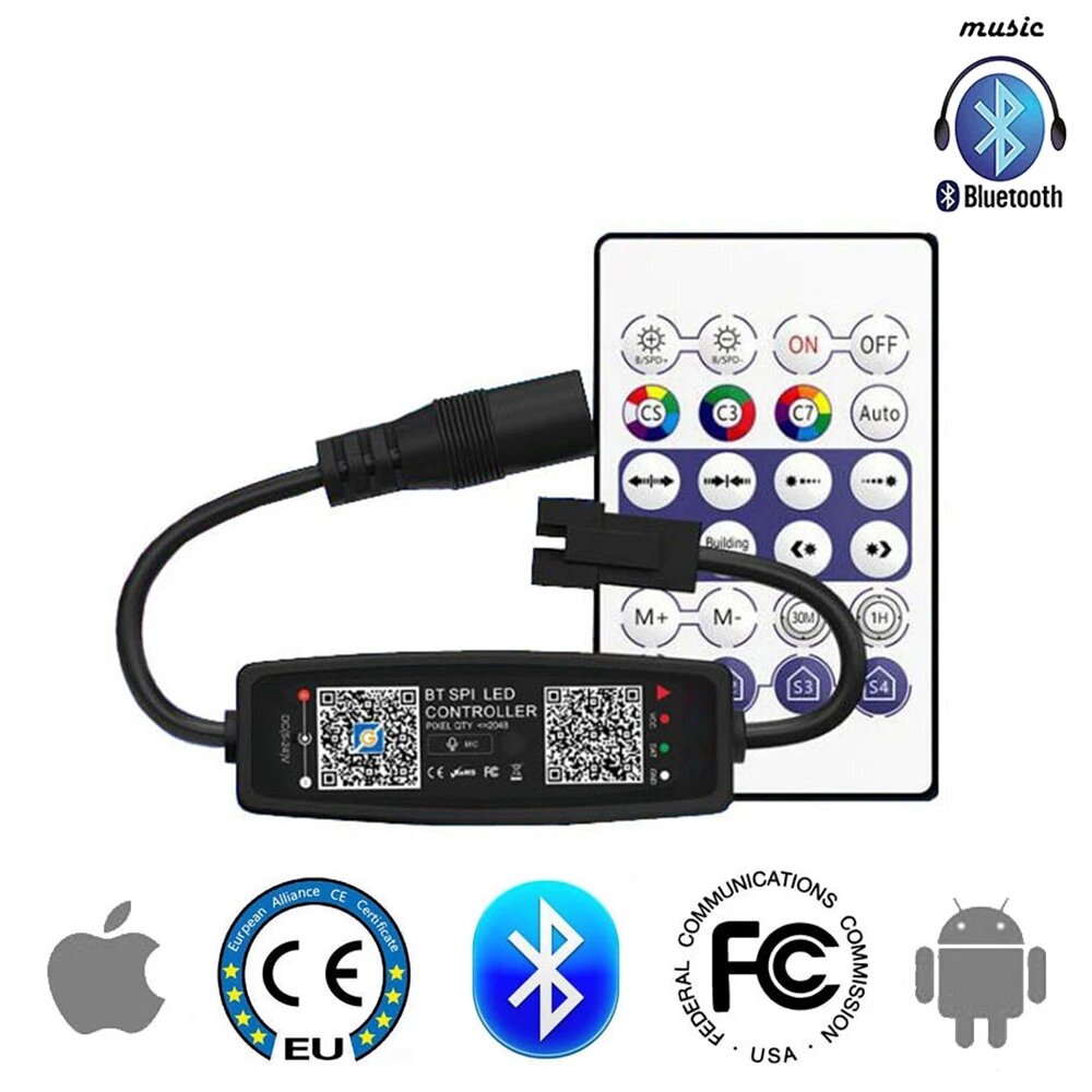 RGB контроллер Xnbada Bluetooth для светодиодных лент MIC With Remote