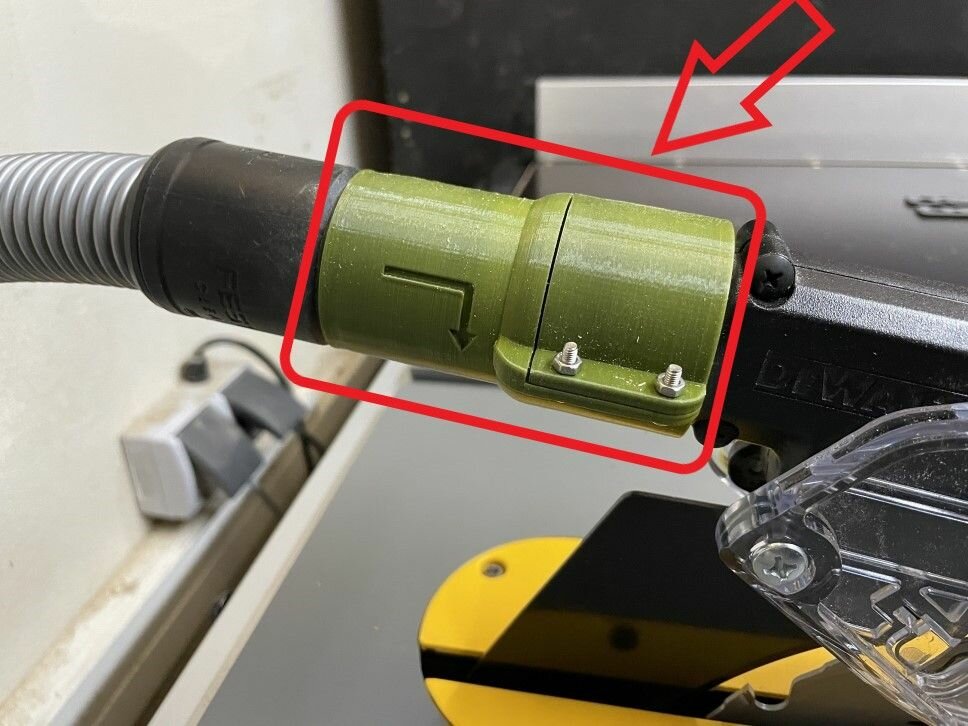 Адаптер пылеотвод на пилу Dewalt DWE 7492 к Festool