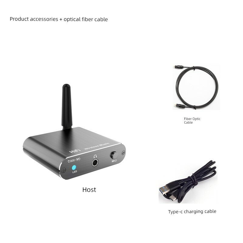 Беспроводной Bluetooth-приемник с технологией APTX, включает оптический кабель для высококачественного звука