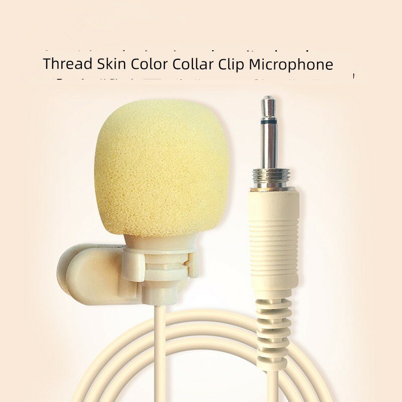 Беспроводной микрофон-наушник с креплением на ухо, телесного цвета, для сценических выступлений, с усилителем и