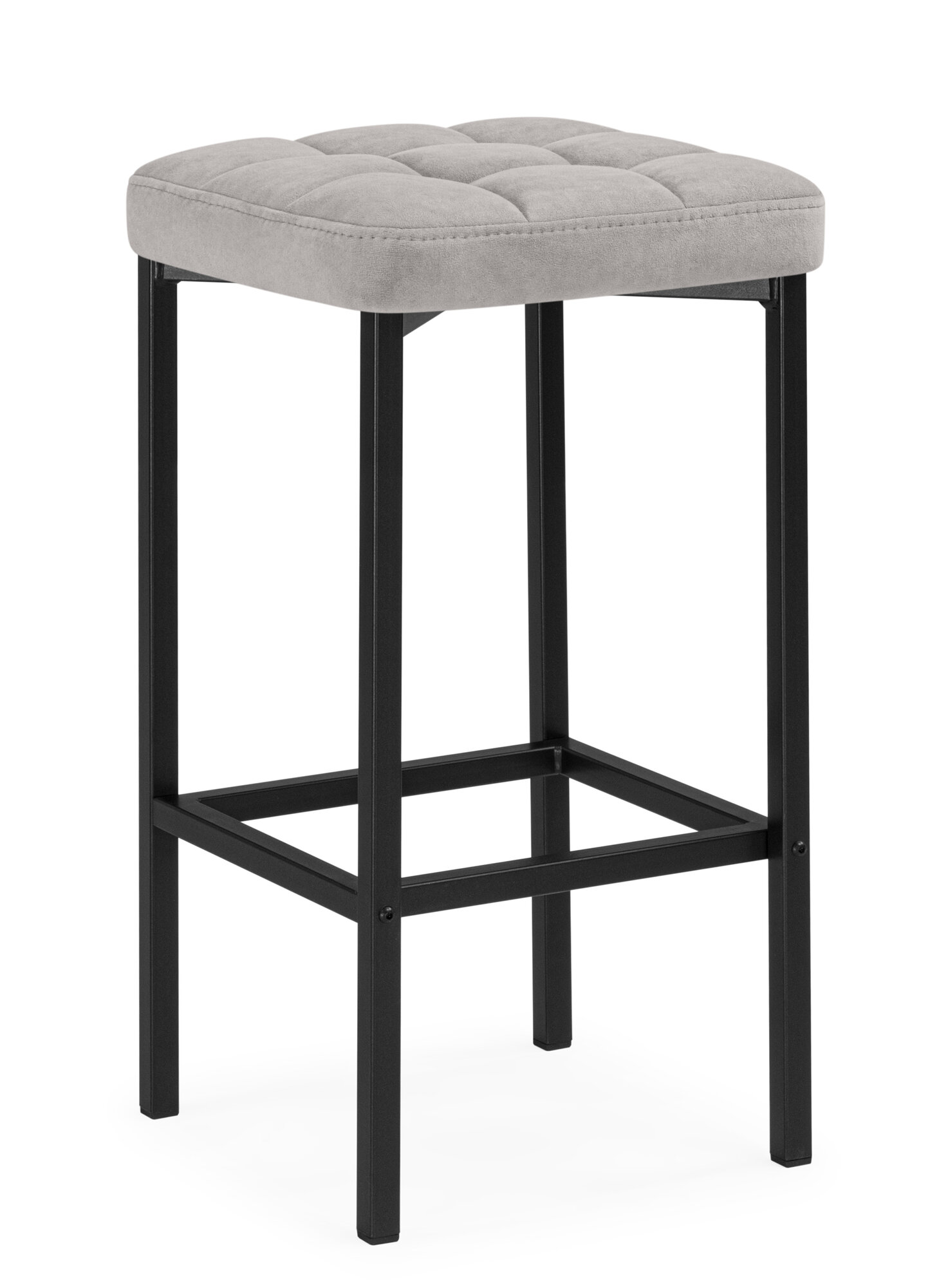 Полубарный стул Лайфмебель Лофт серый (катания сильвер) / черный