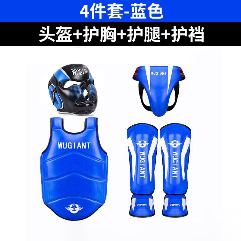 Набор защитного снаряжения для спарринга для детей, подростков и взрослых, защита для муай-тай, защита головы, защита груди, полный набор для бокса, защитное снаряжение для боя