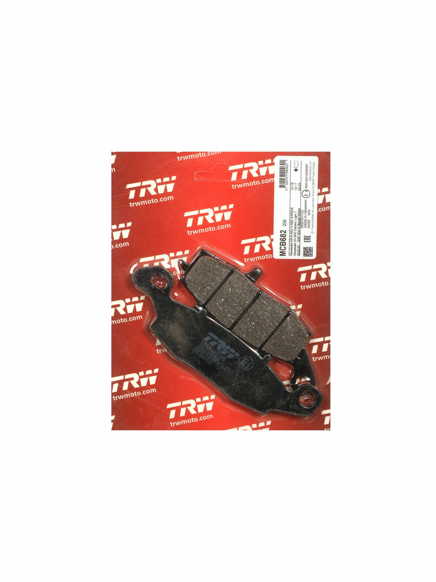 Колодки тормозные дисковые для мото передние TRW (MCB682)