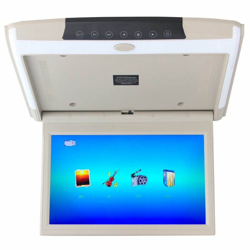 Автомобильный потолочный монитор 11,6 дюйма FHD 1920x1080 IPS сенсорный пульт HDMI USB FM для легковых и автобусов