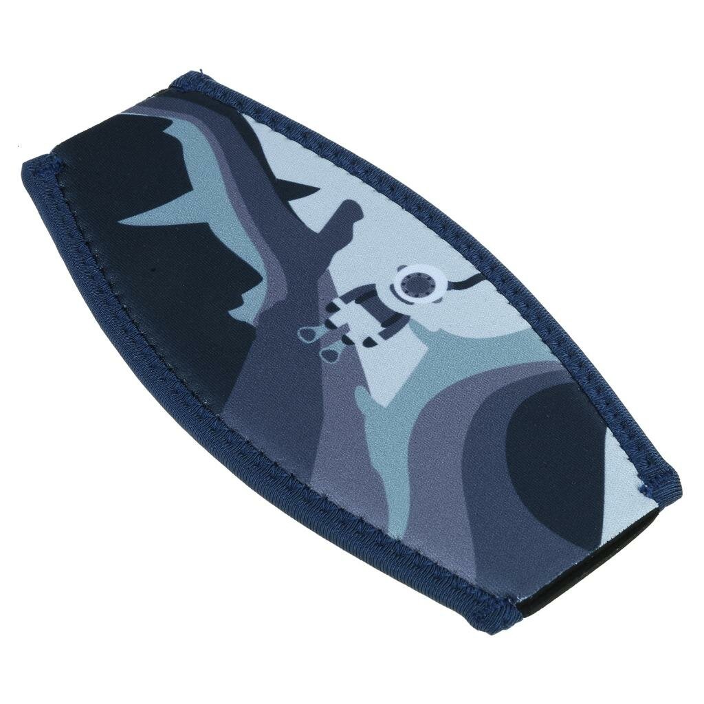 Чехол для ремешков ласт для плавания из неопрена, темно-синий