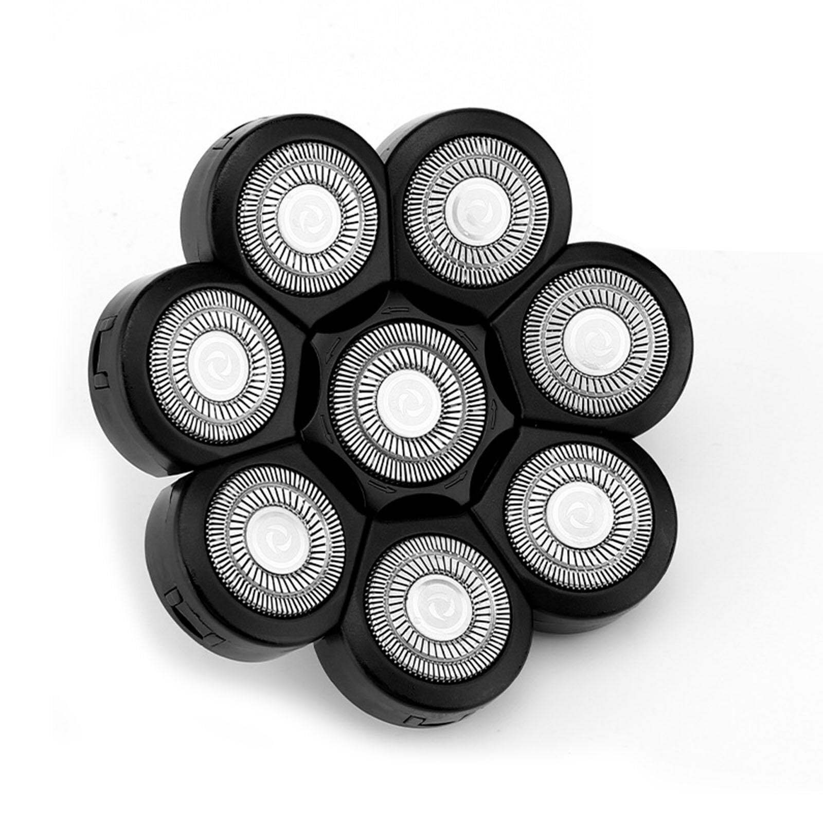 Замена лезвий для бороды, 5/6/7/8 головок, двойное кольцо, черные 8 лезвий